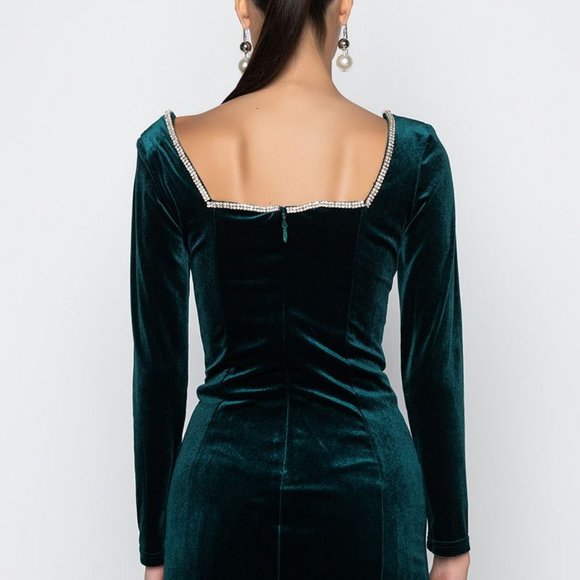 AKIRA | Dresses | Drippin Class Velvet Trim Mini Dress | Poshmark